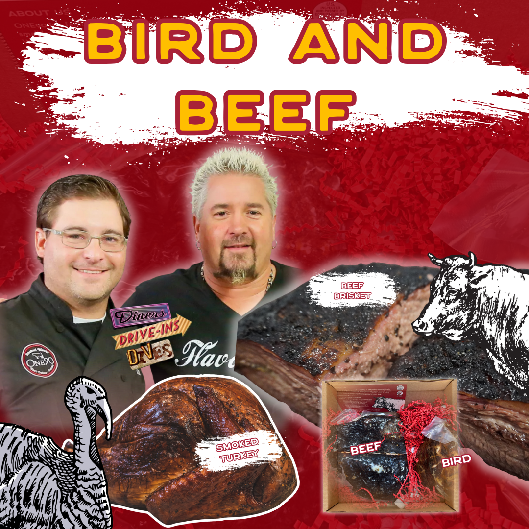 Guy Fieri Famous Bird and Beef: Half Brisket & Half Turkey| Dallas BBQ