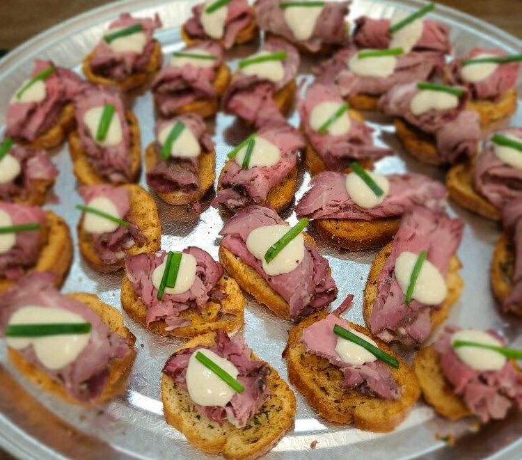 Beef Tenderloin Crostini Tray – one90 Smoked Meats